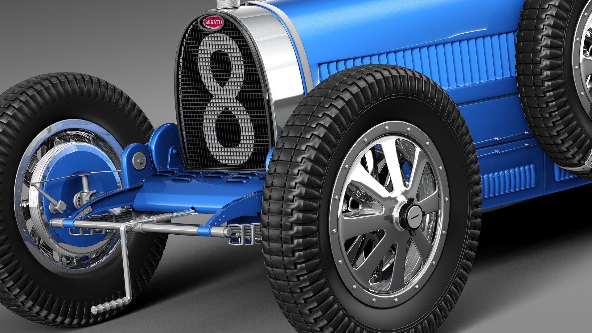 3d Classic Antique 1929 Bugatti