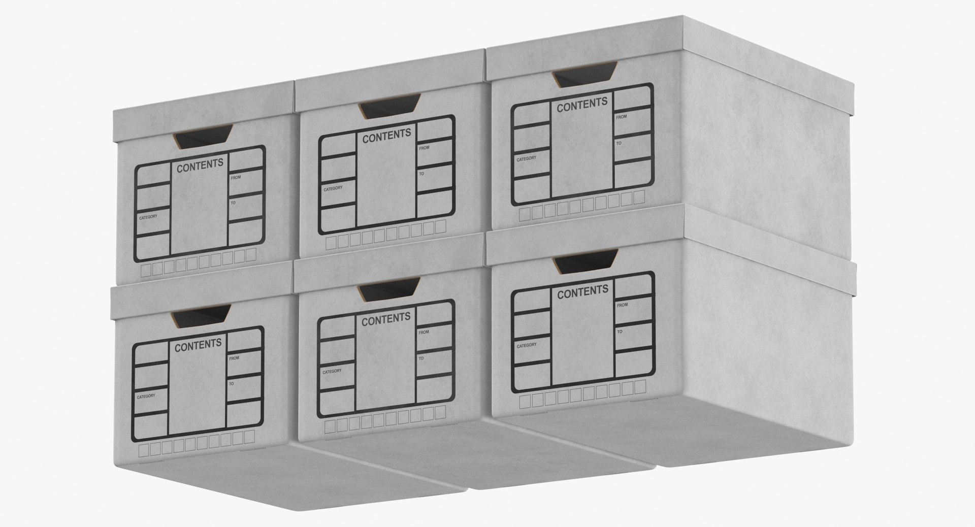 Document Box Stack Clean And Dirty Model - TurboSquid 2106551