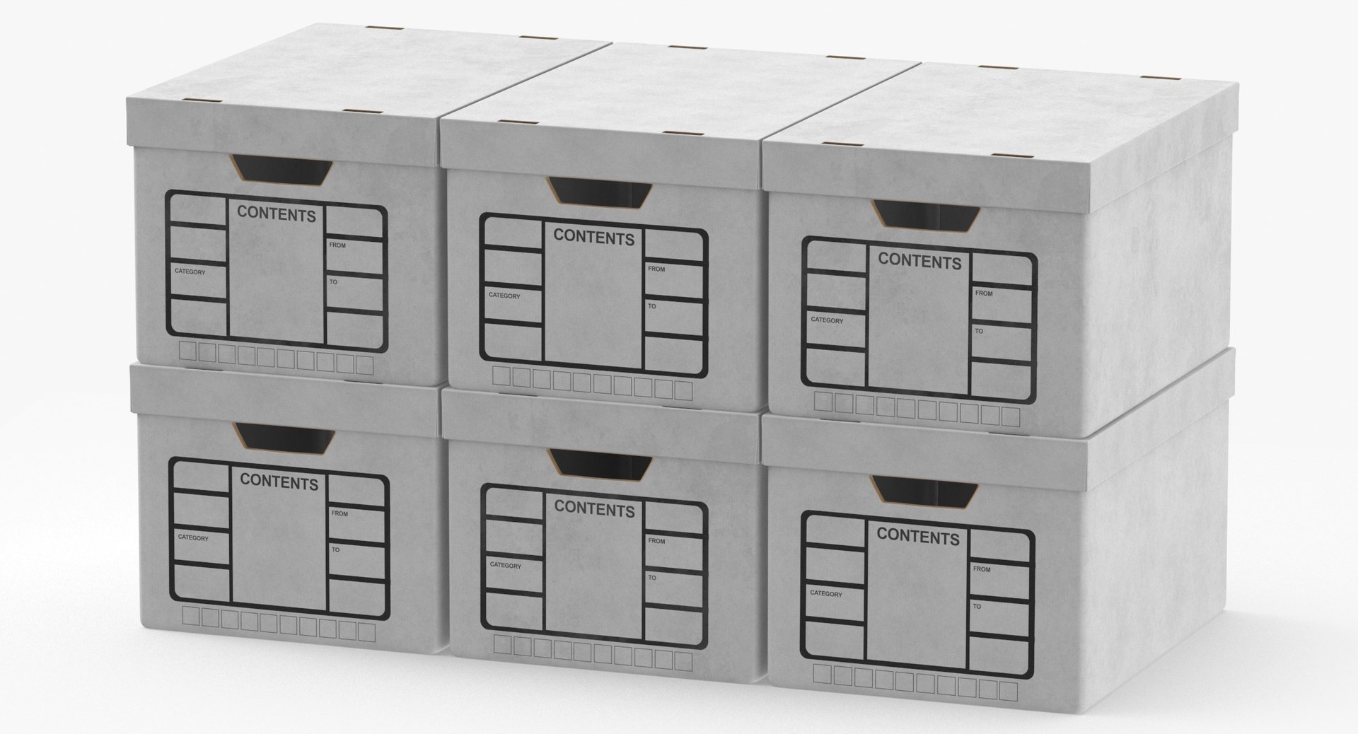 Document Box Stack Clean And Dirty Model - TurboSquid 2106551