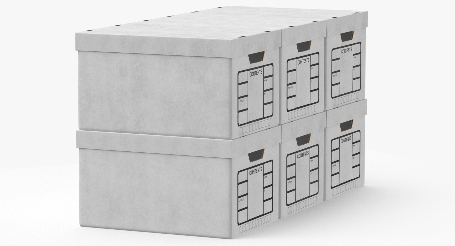 Document Box Stack Clean And Dirty Model - TurboSquid 2106551