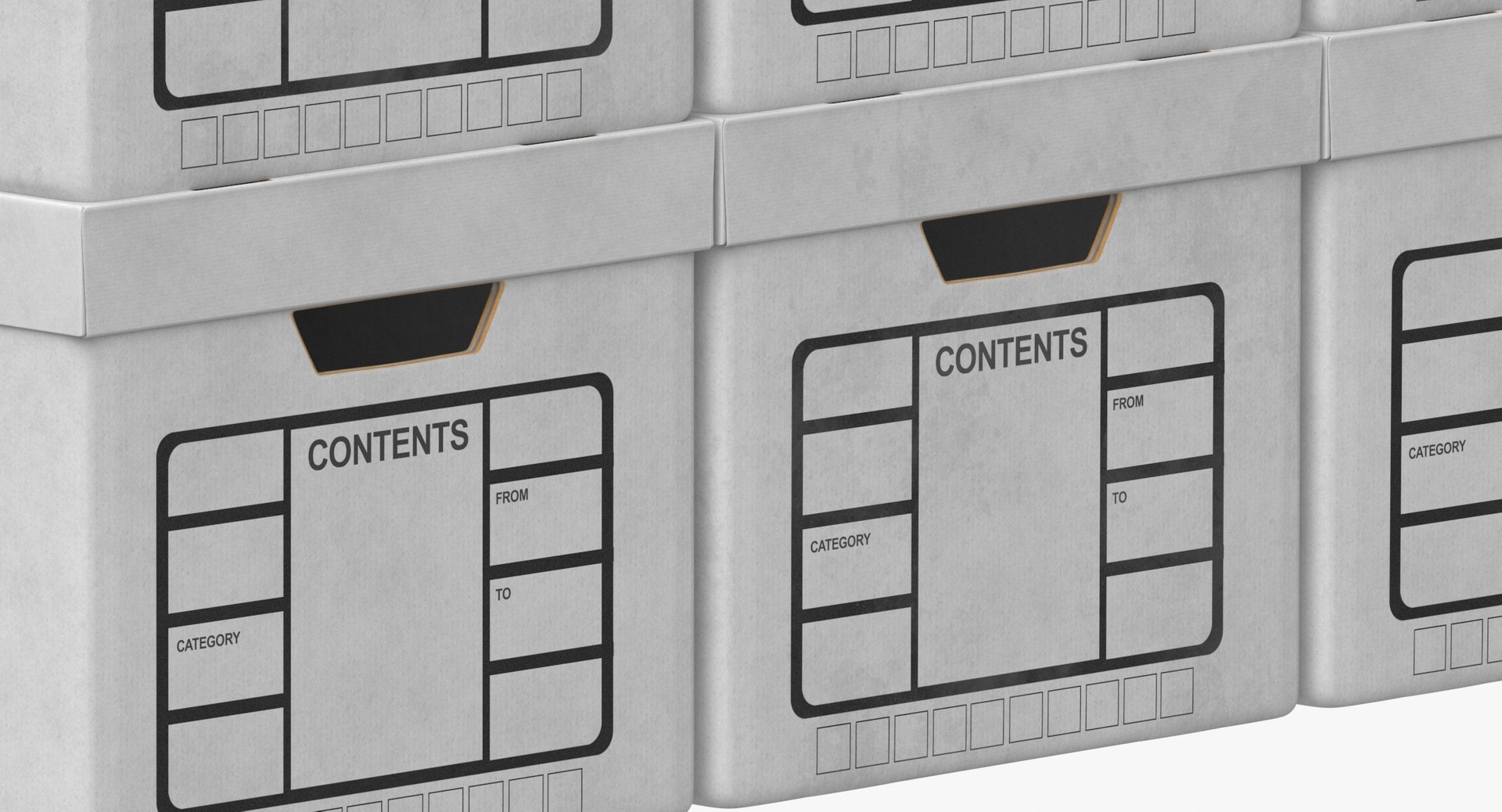 Document Box Stack Clean And Dirty Model - TurboSquid 2106551