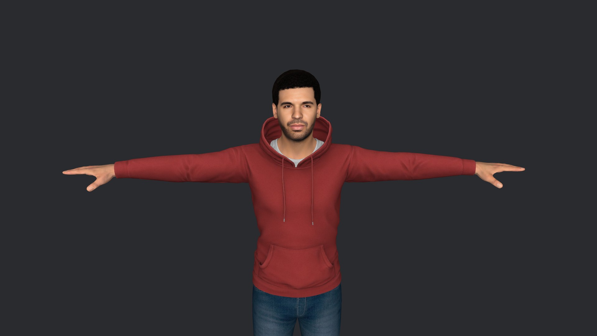 Drake Hyper Realistic Full Body Fully Rigged Character model ...
