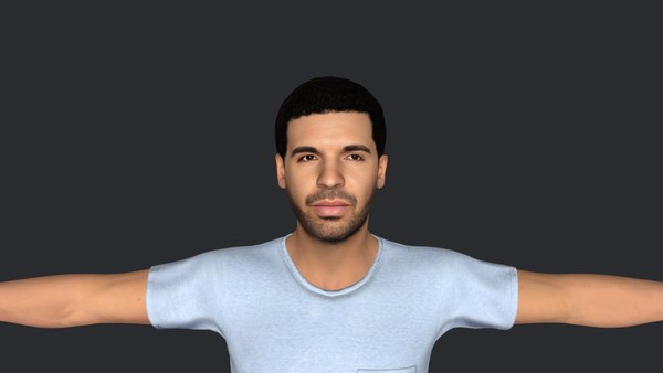 modelo 3d Drake, personaje 3D hiperrealista de cuerpo completo y ...