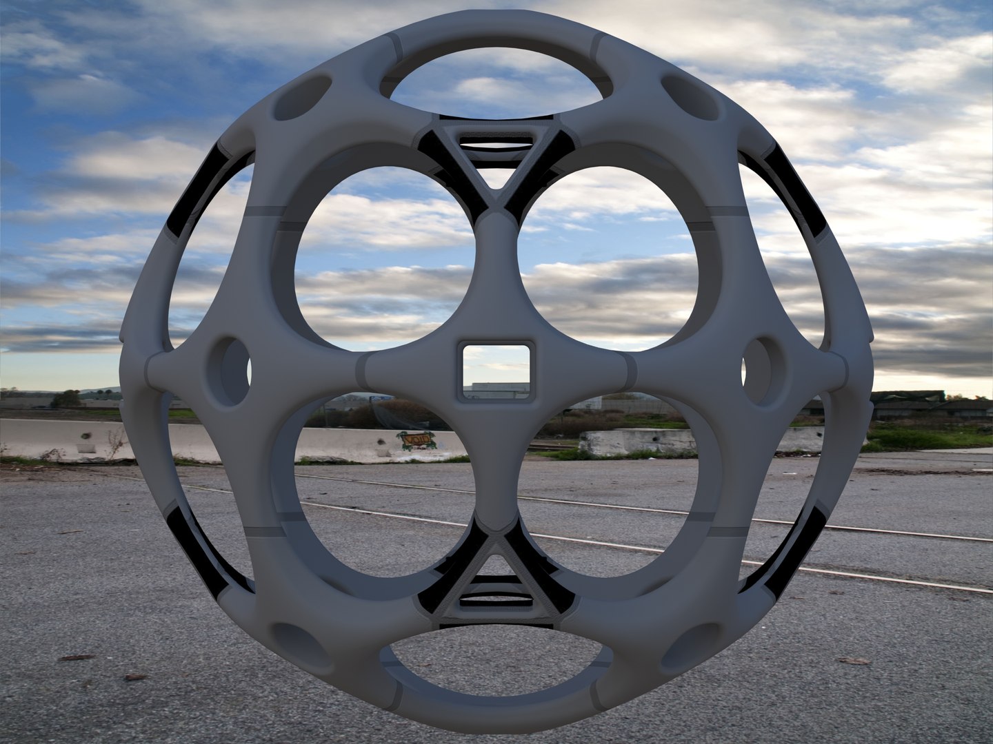 3D Wireframe Shape Geometric Holes Pattern Ball - TurboSquid 2191425