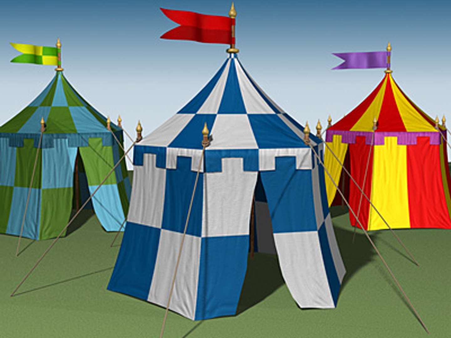 3d Model Medieval Tent