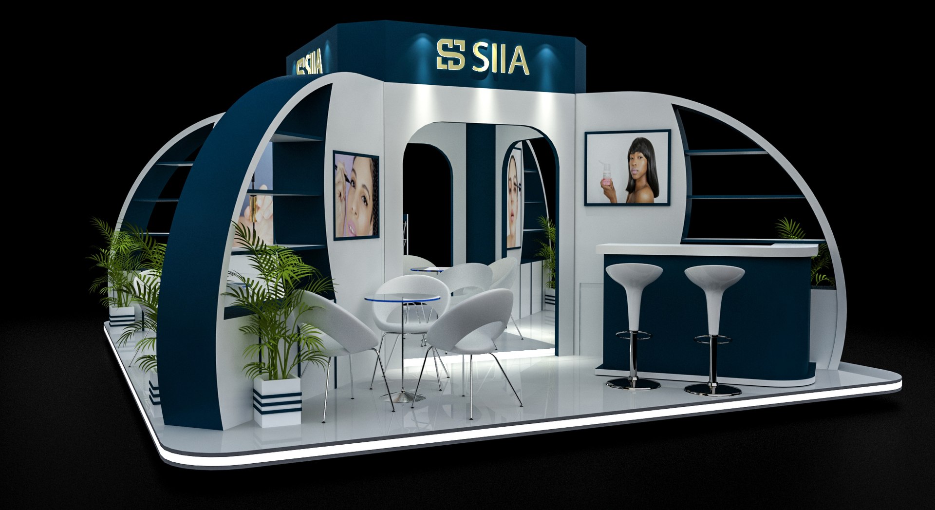 ISLAND STAND 4 SIDE OPEN 3D Model - TurboSquid 1781087