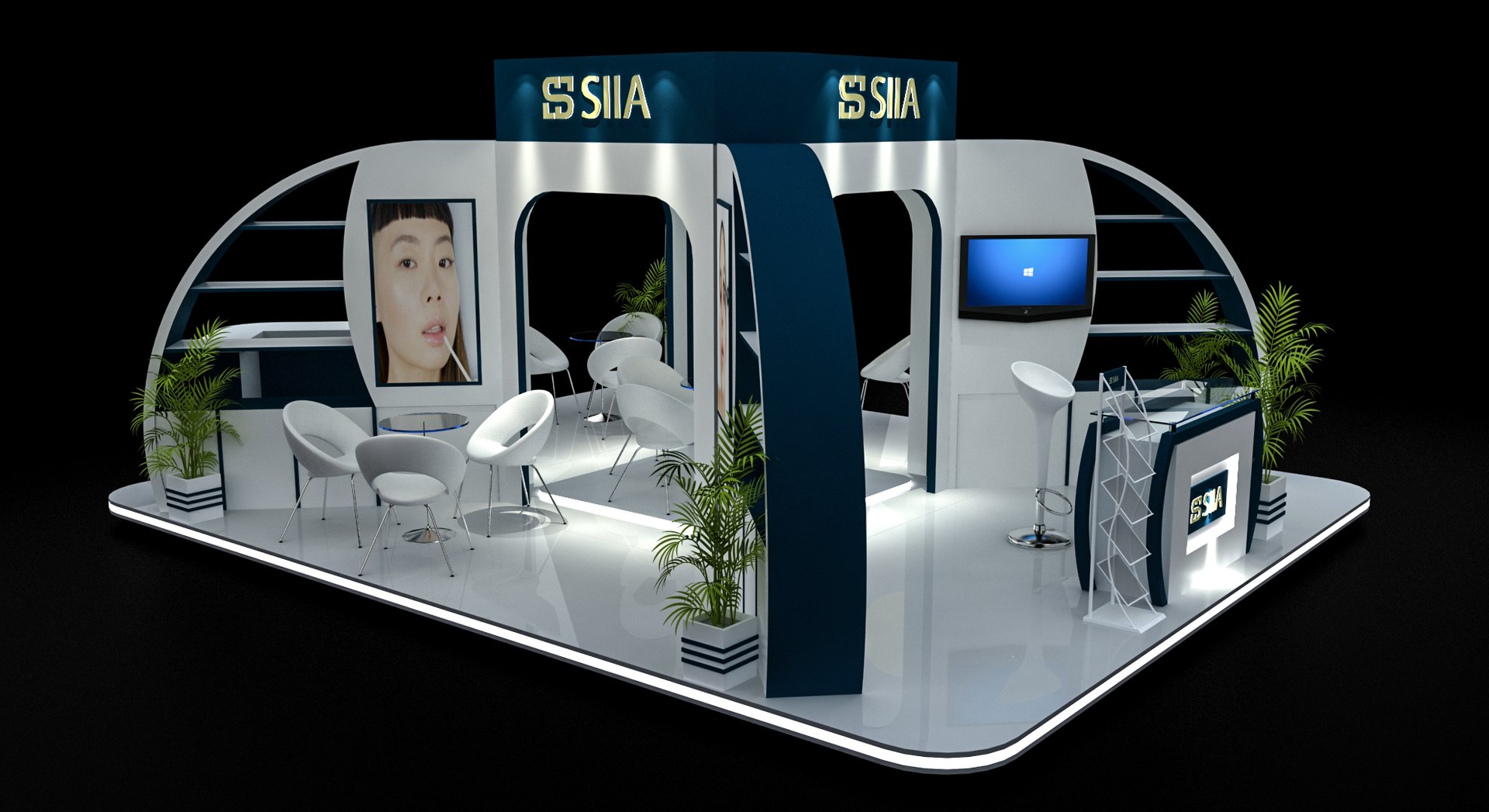 ISLAND STAND 4 SIDE OPEN 3D Model - TurboSquid 1781087