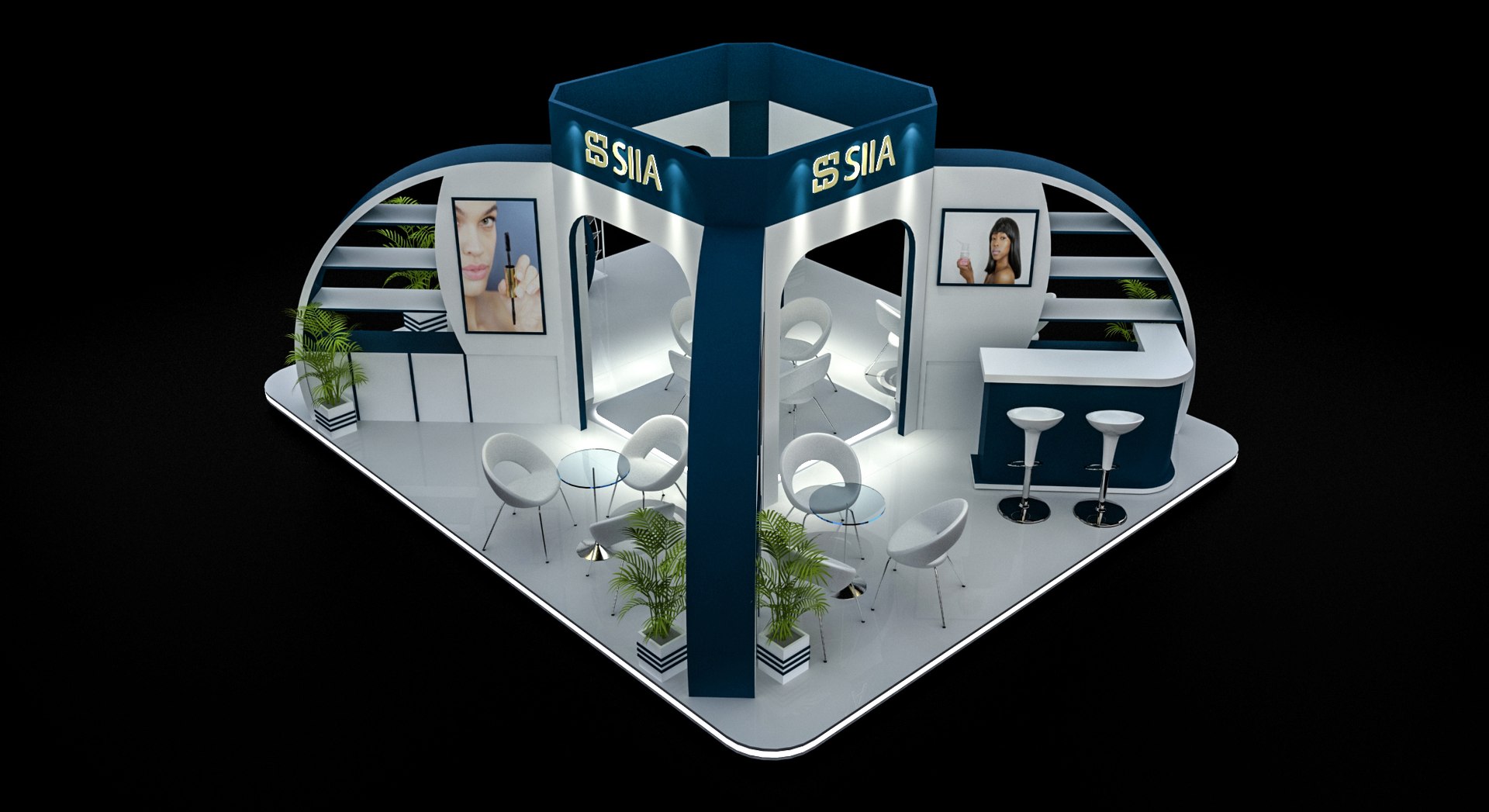 ISLAND STAND 4 SIDE OPEN 3D Model - TurboSquid 1781087