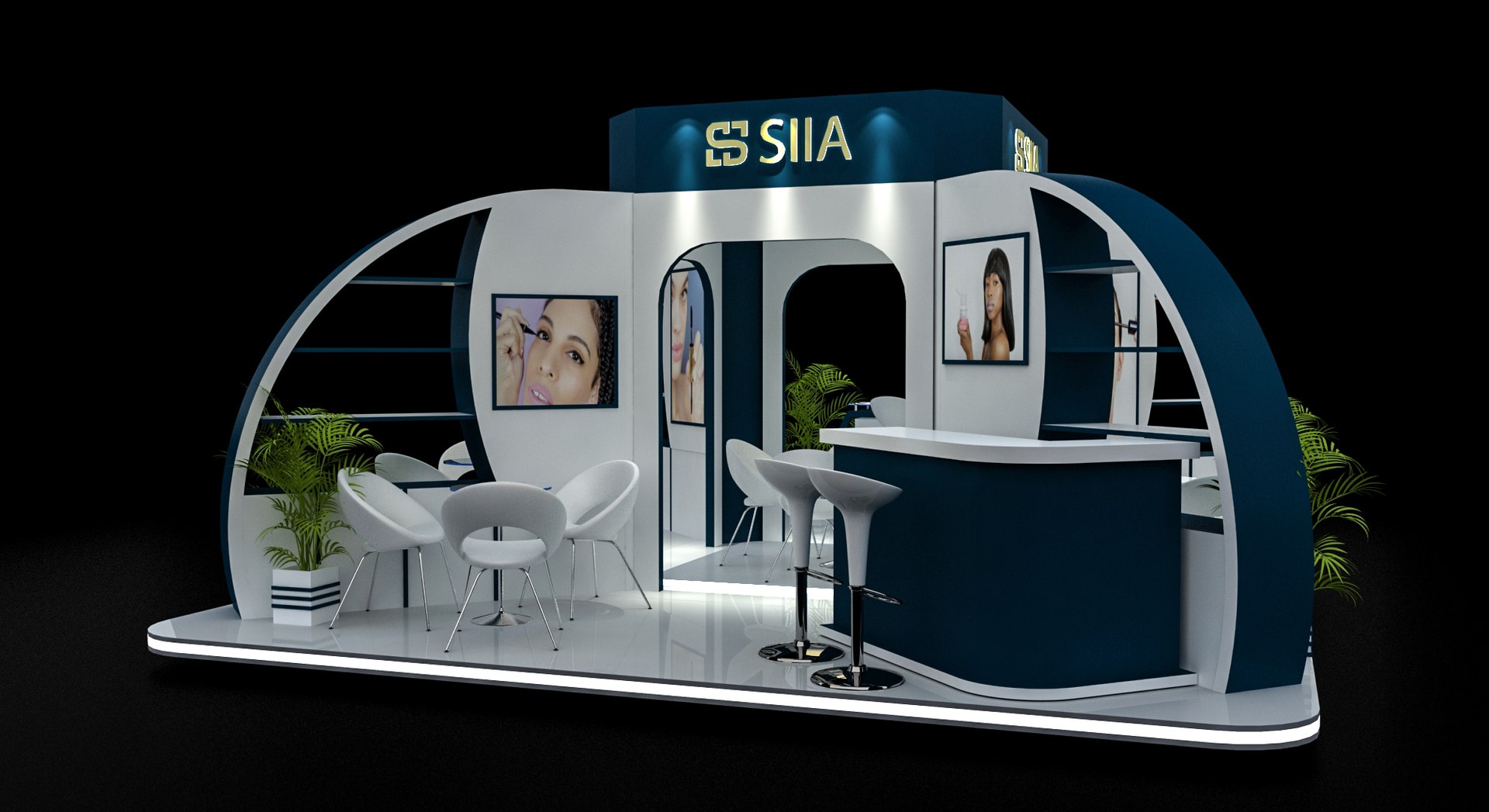 ISLAND STAND 4 SIDE OPEN 3D Model - TurboSquid 1781087