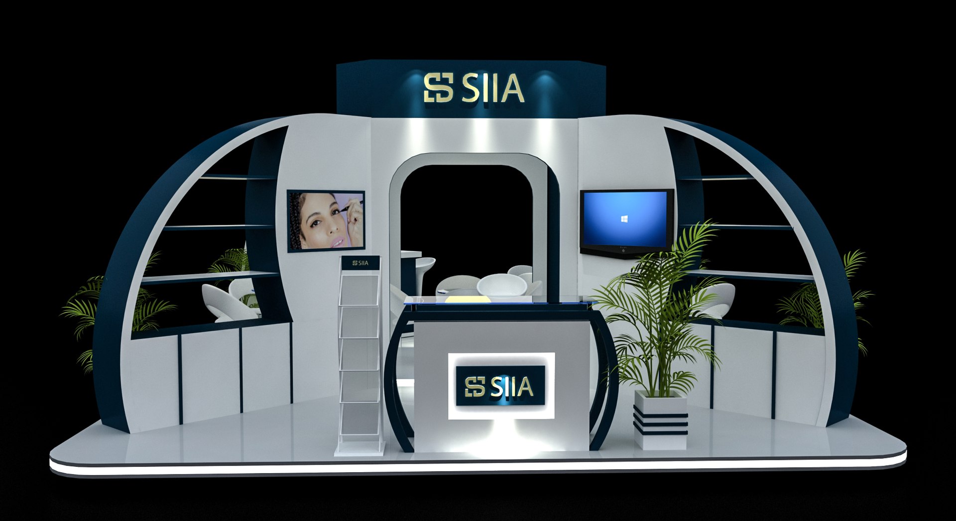 ISLAND STAND 4 SIDE OPEN 3D Model - TurboSquid 1781087