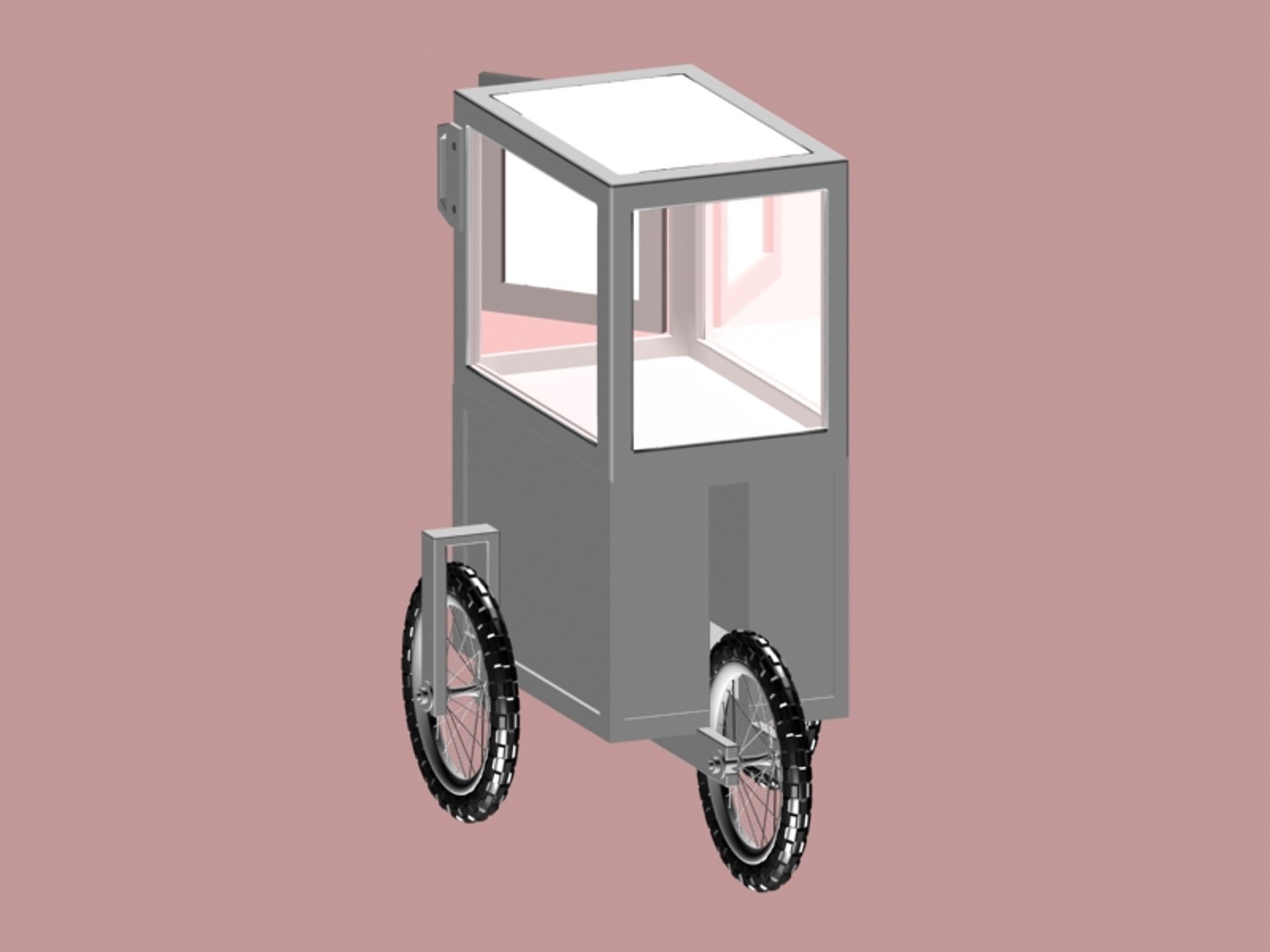3d model cart push pushcart