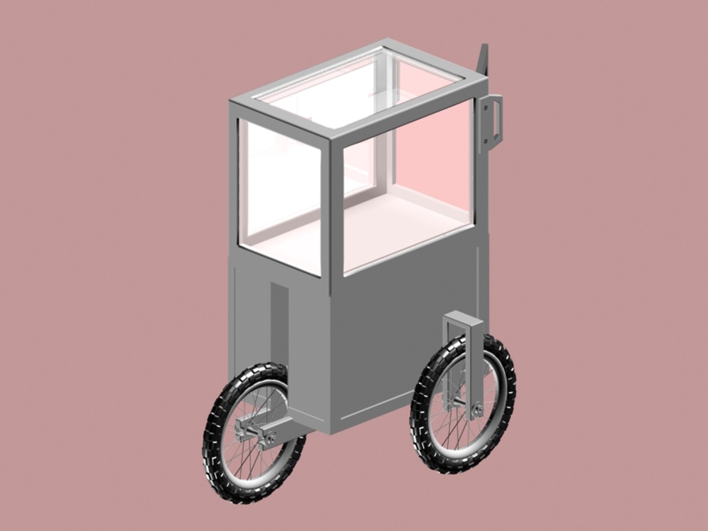3d model cart push pushcart