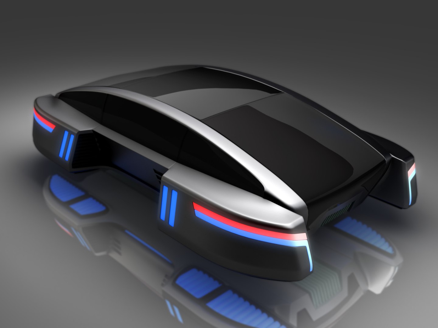futuristic hover 3d model