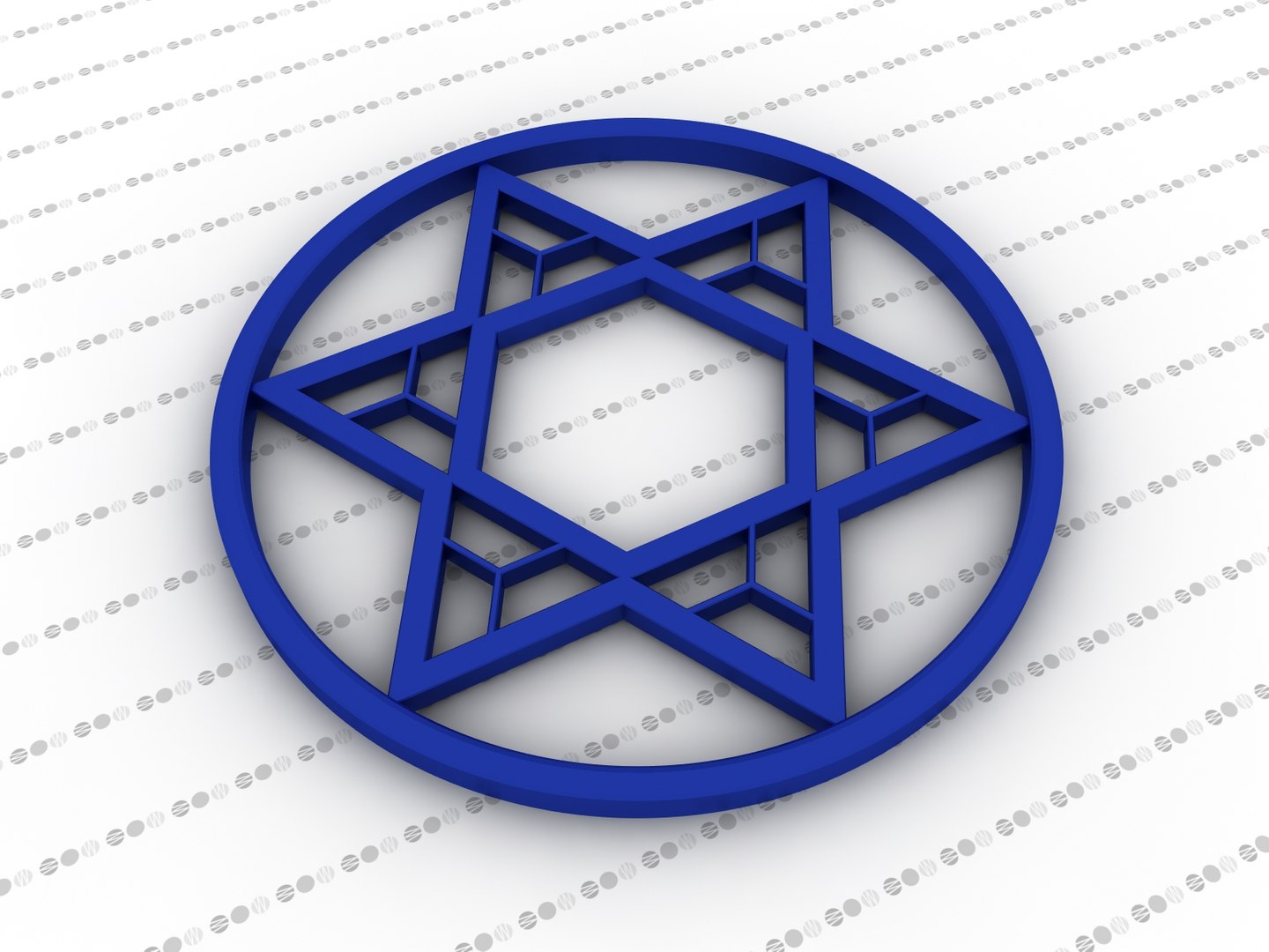 3D Star David Circle - TurboSquid 1417483
