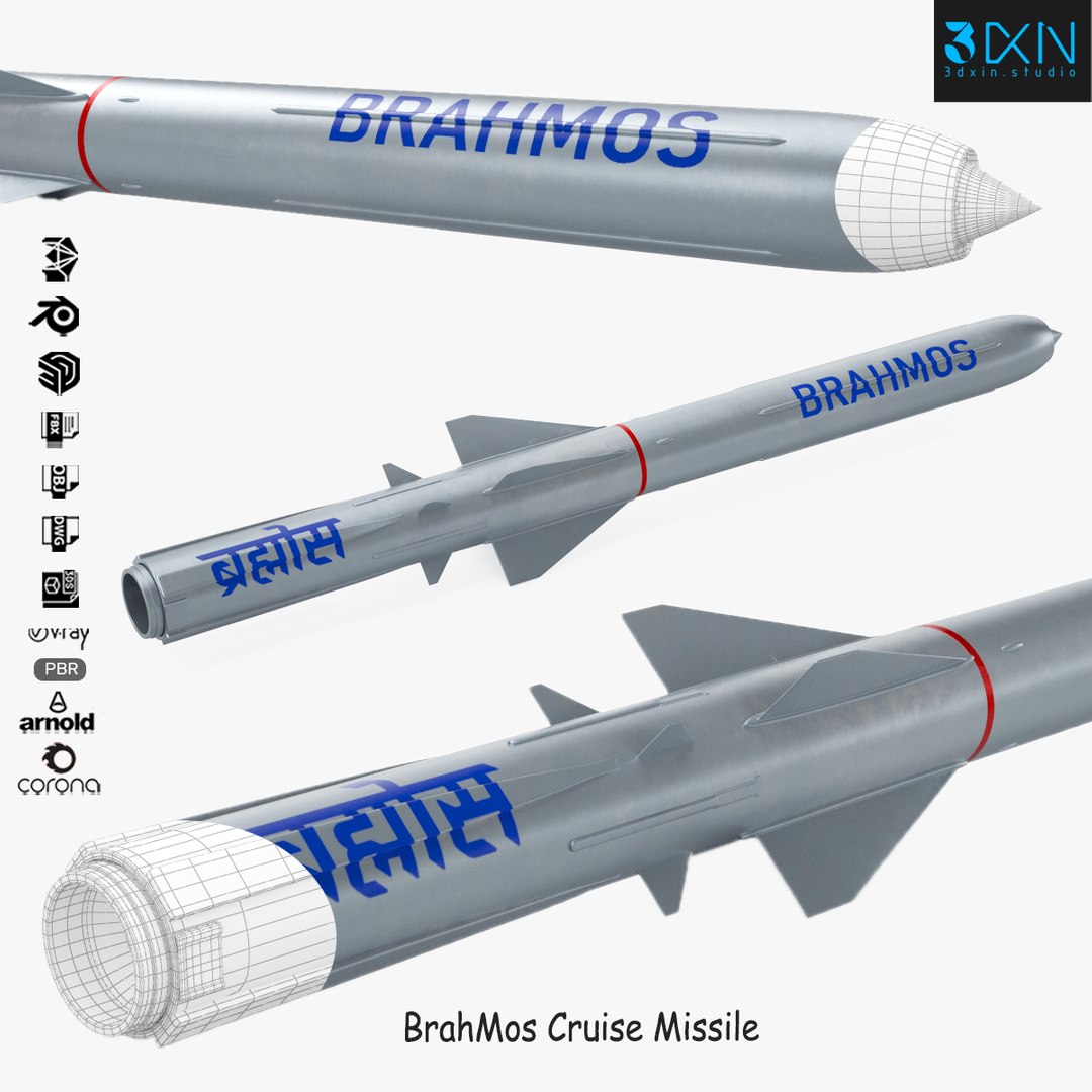 BrahMos Cruise Missile 3D Model - TurboSquid 2275332