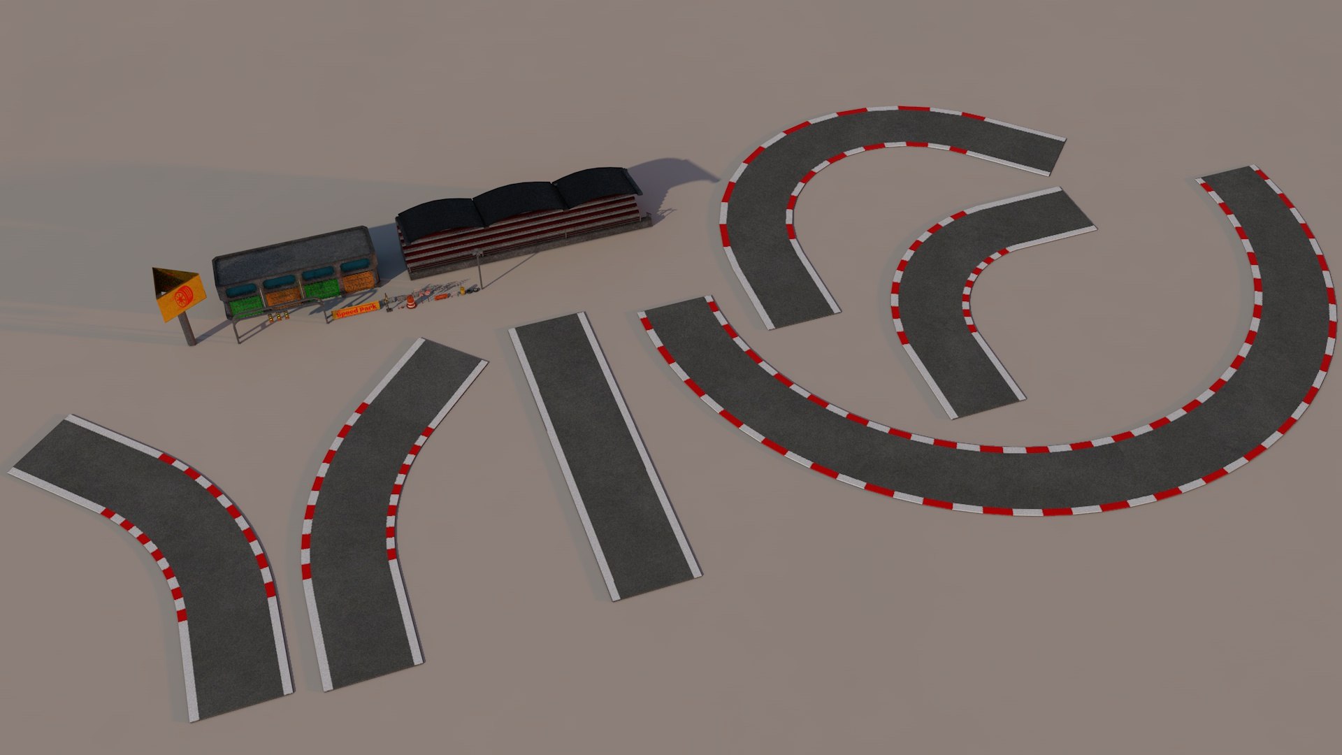 3D RaceTrack Package Model - TurboSquid 1987436