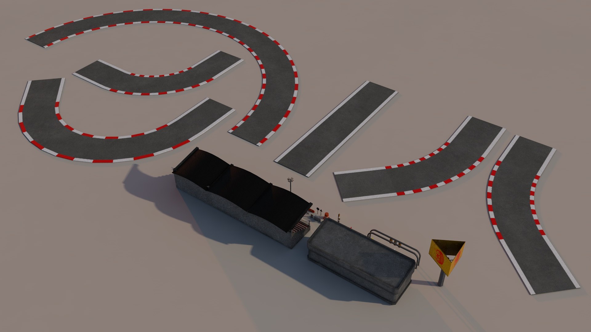 3D RaceTrack Package Model - TurboSquid 1987436