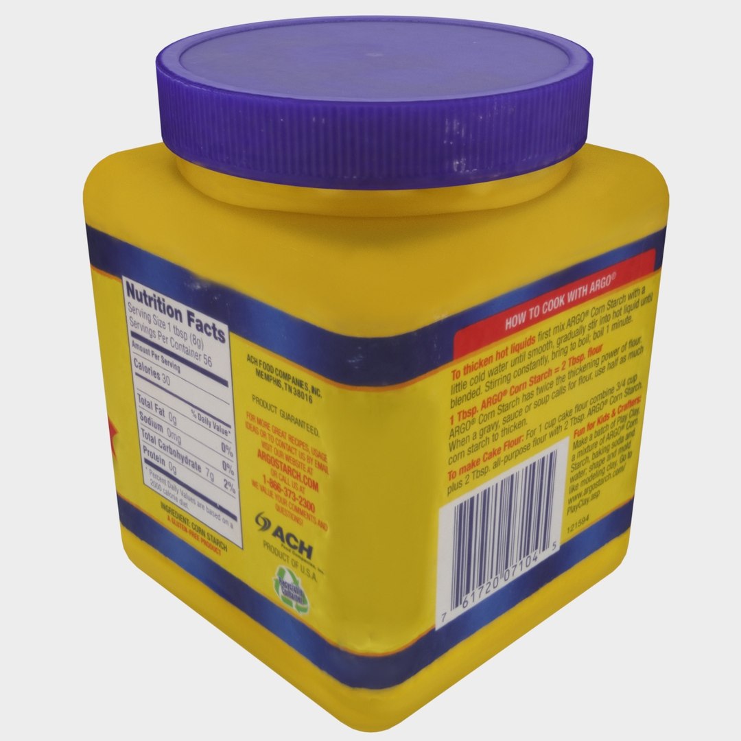 3D Cornstarch Container Model - TurboSquid 1271120