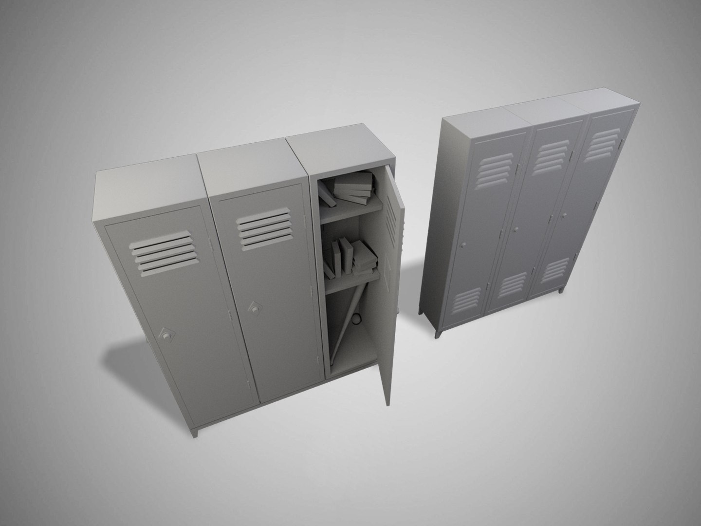 Games Locker Pbr Metal Model - TurboSquid 1352424