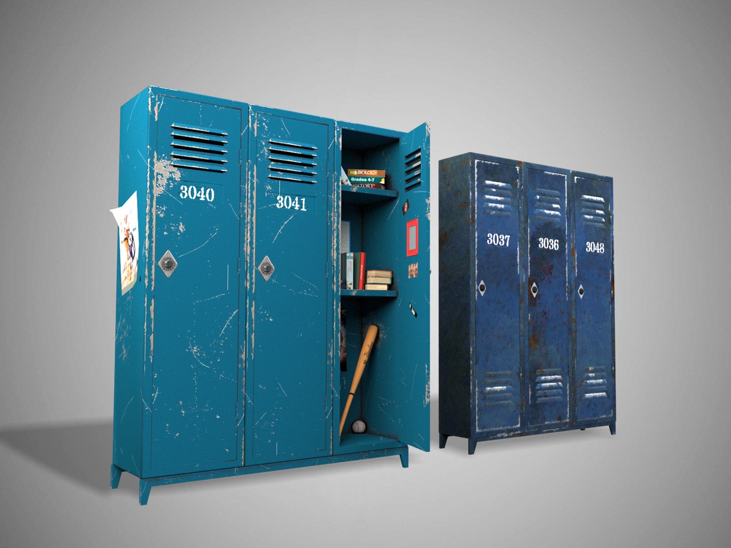 Games Locker Pbr Metal Model - TurboSquid 1352424
