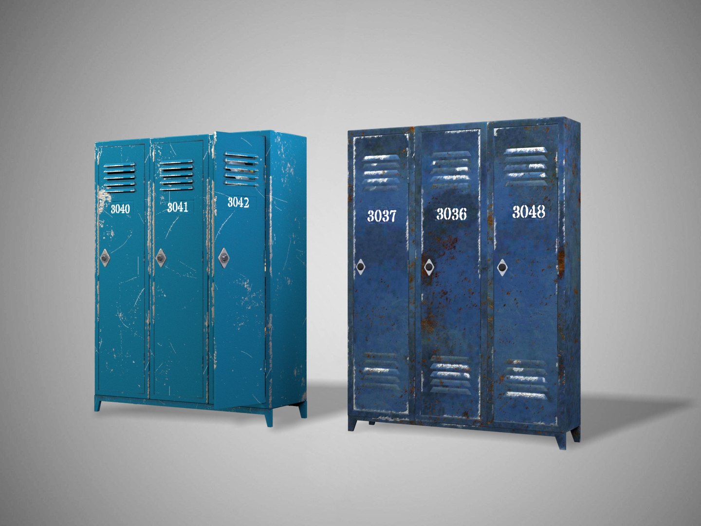 Games Locker Pbr Metal Model - TurboSquid 1352424