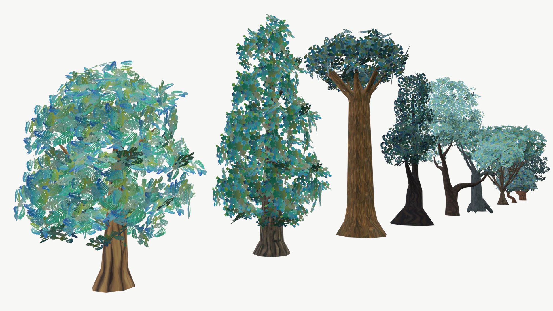 3D Tree Package - Animated Game Set For Unity - TurboSquid 2137676