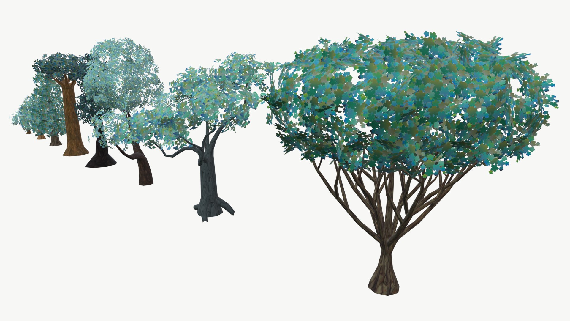 3D Tree Package - Animated Game Set For Unity - TurboSquid 2137676