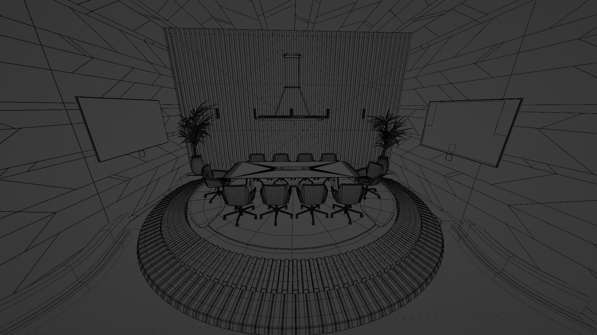 3D Model Conference Room Meeting Room With Animated Characters ...