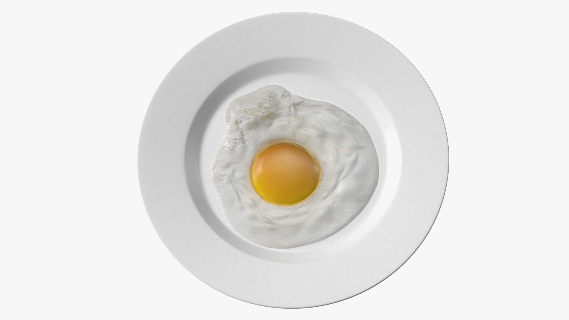 3D Model Fried Eggs On A Plate - TurboSquid 1819214