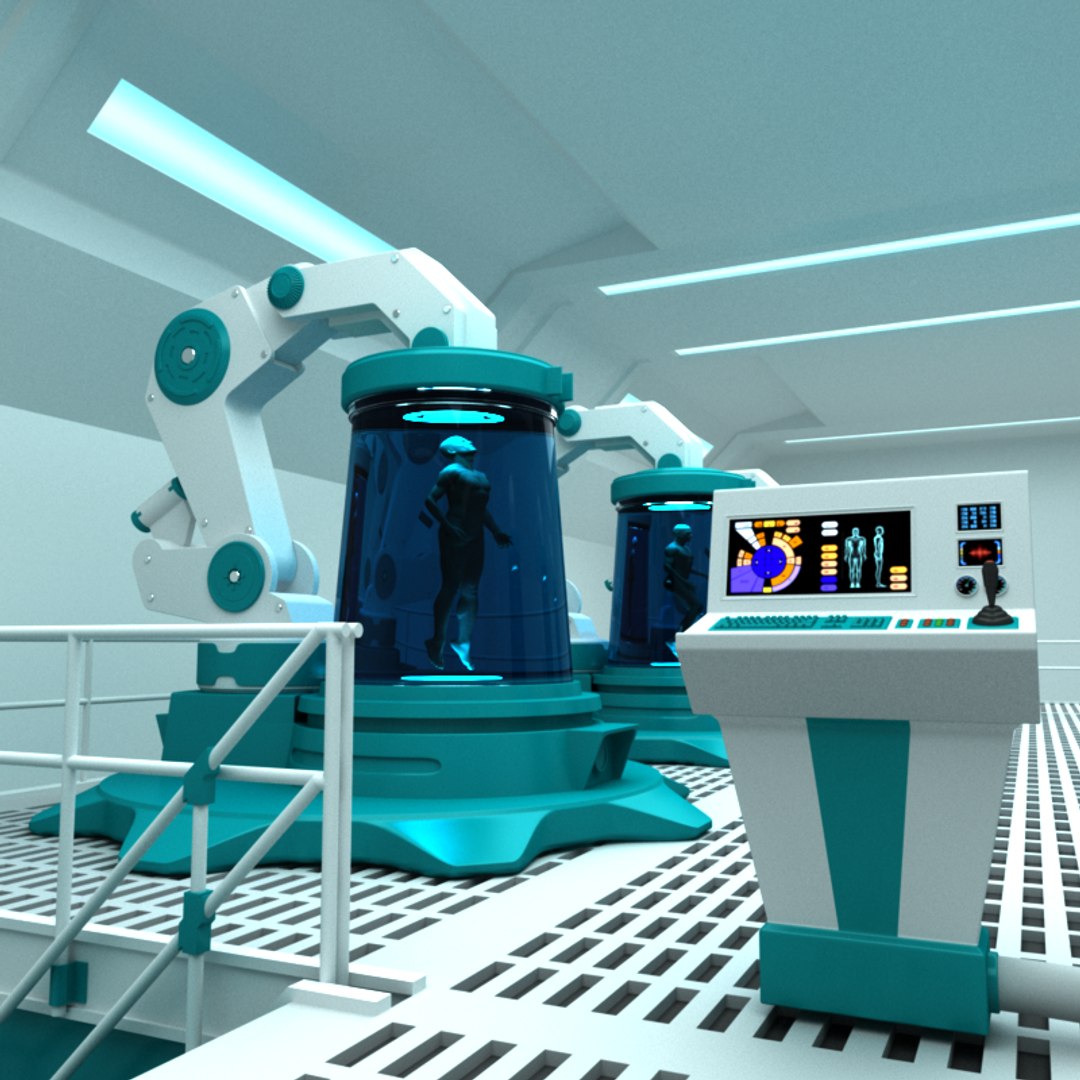 3d Futuristic Medical Center Model