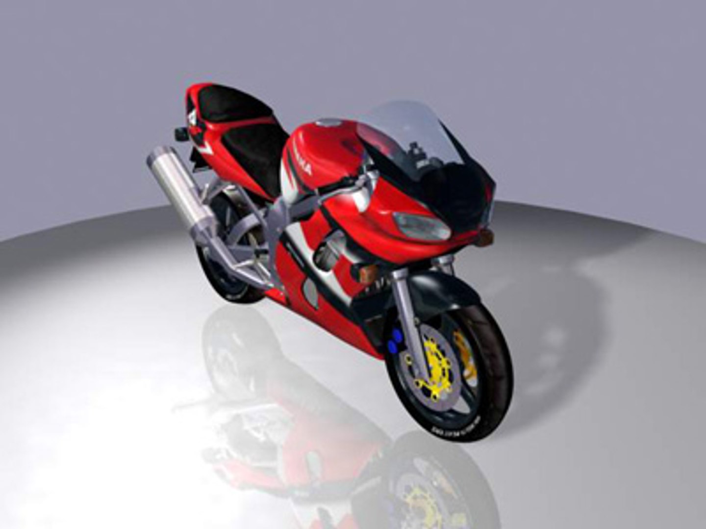 Yamaha R6 2001 3d Model