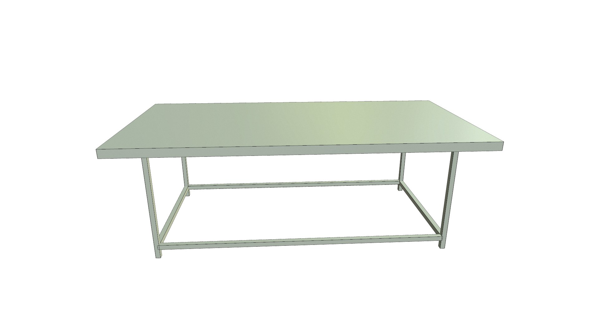 3D Wooden Flat Table Model - TurboSquid 2127721