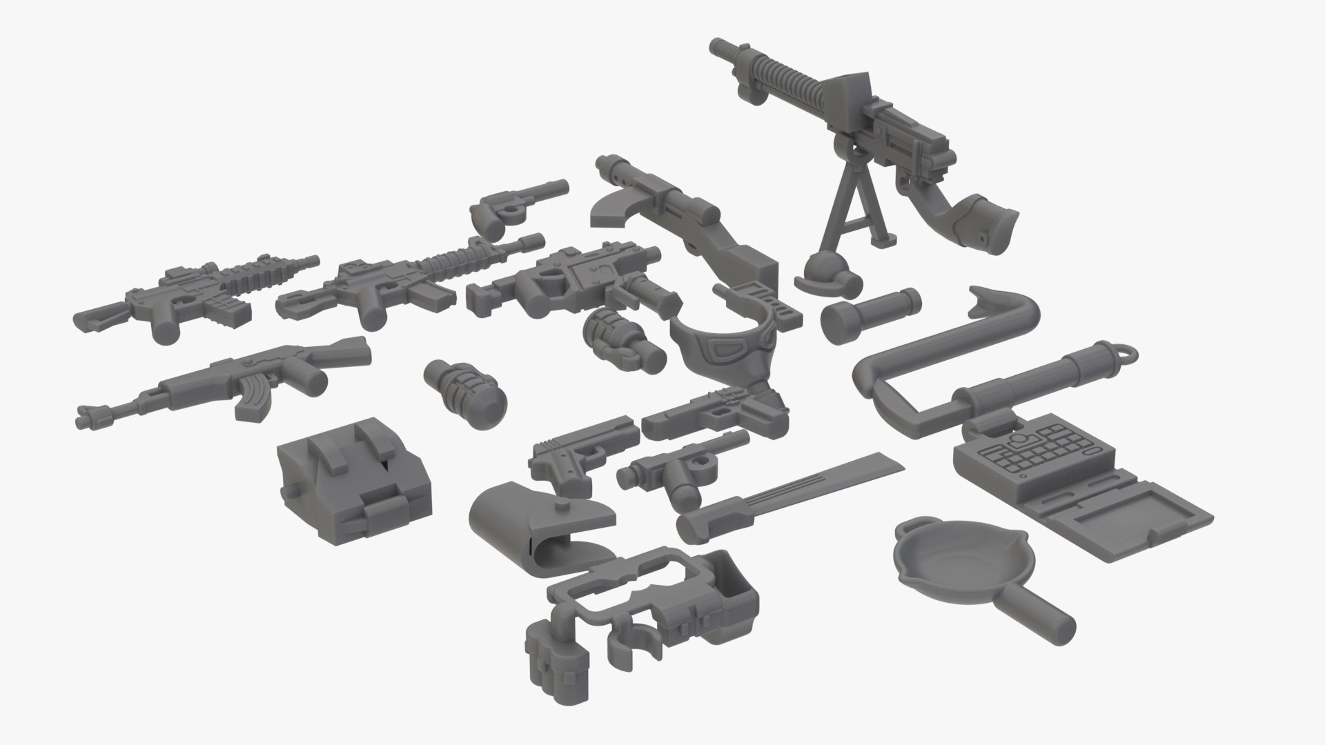 Lego Realsize 3D Scan Weapons Collection Model - TurboSquid 2044697