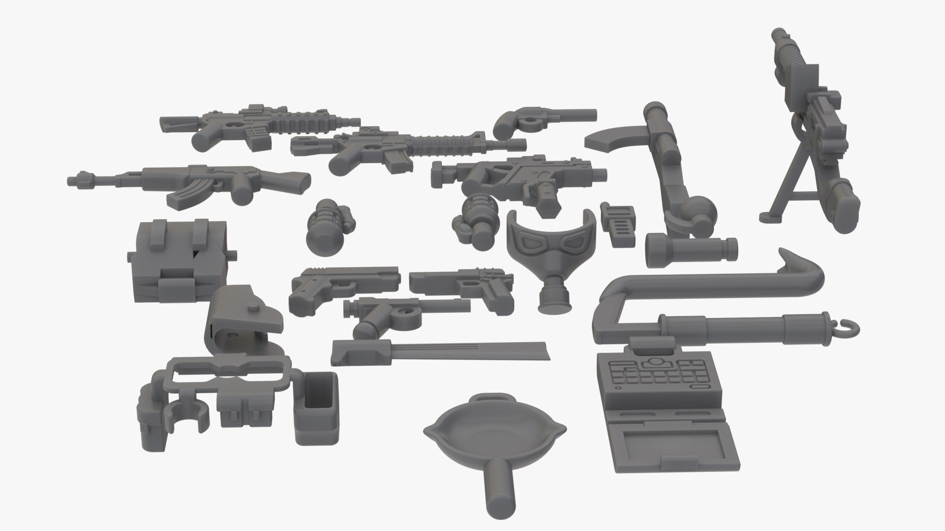 Lego Realsize 3D Scan Weapons Collection Model - TurboSquid 2044697