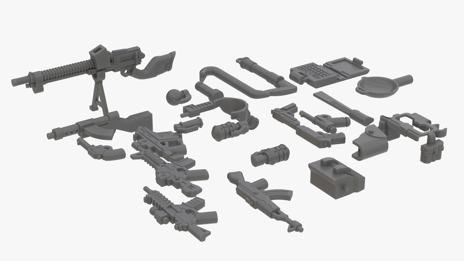 Lego Realsize 3D Scan Weapons Collection Model - TurboSquid 2044697