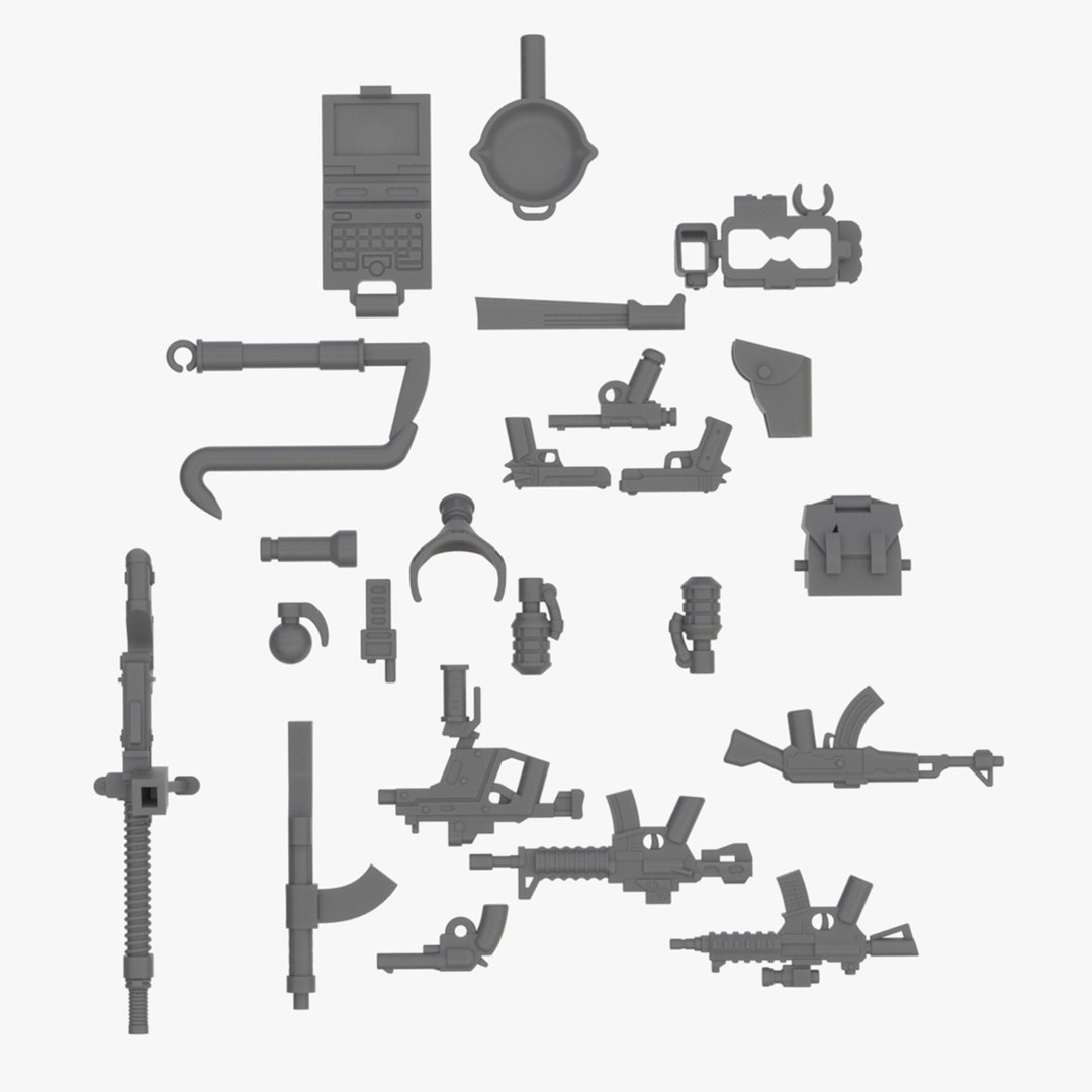 Lego Realsize 3D Scan Weapons Collection Model - TurboSquid 2044697