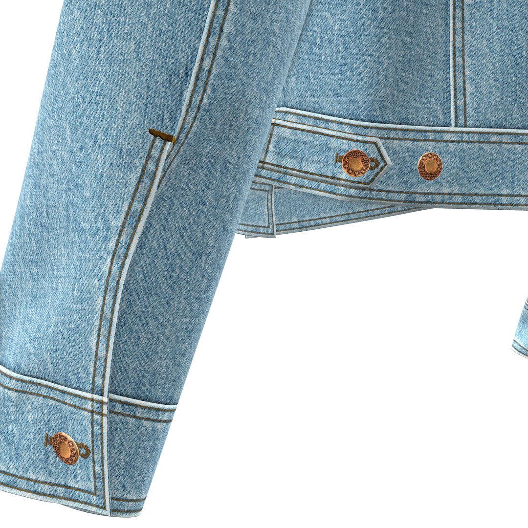Light Blue Denim Jacket 16 K Textures 3D Model - TurboSquid 2170882