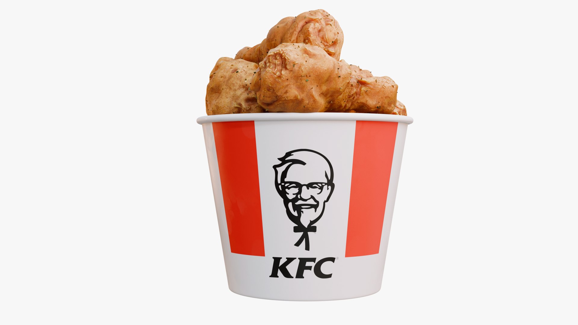 3D KFC Fried Chicken Bucket - TurboSquid 2251727