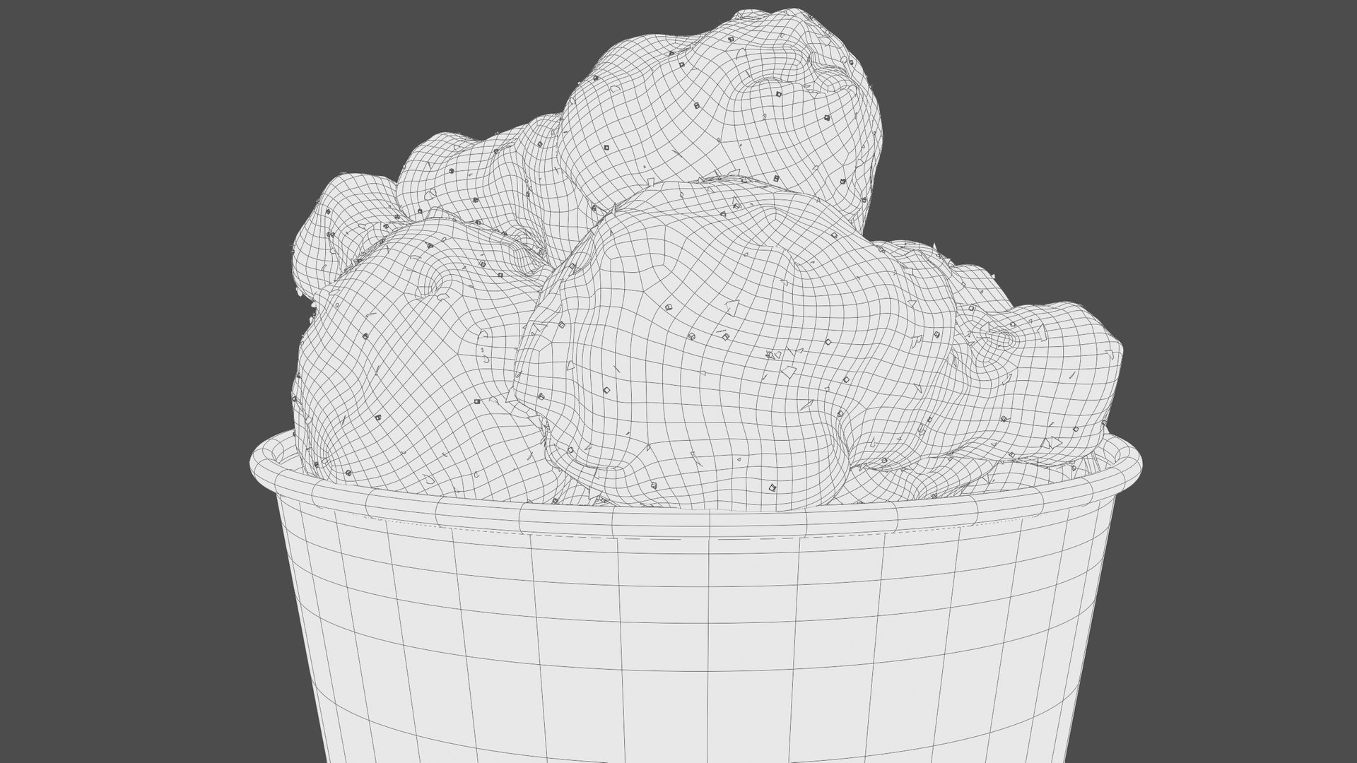 3D KFC Fried Chicken Bucket - TurboSquid 2251727
