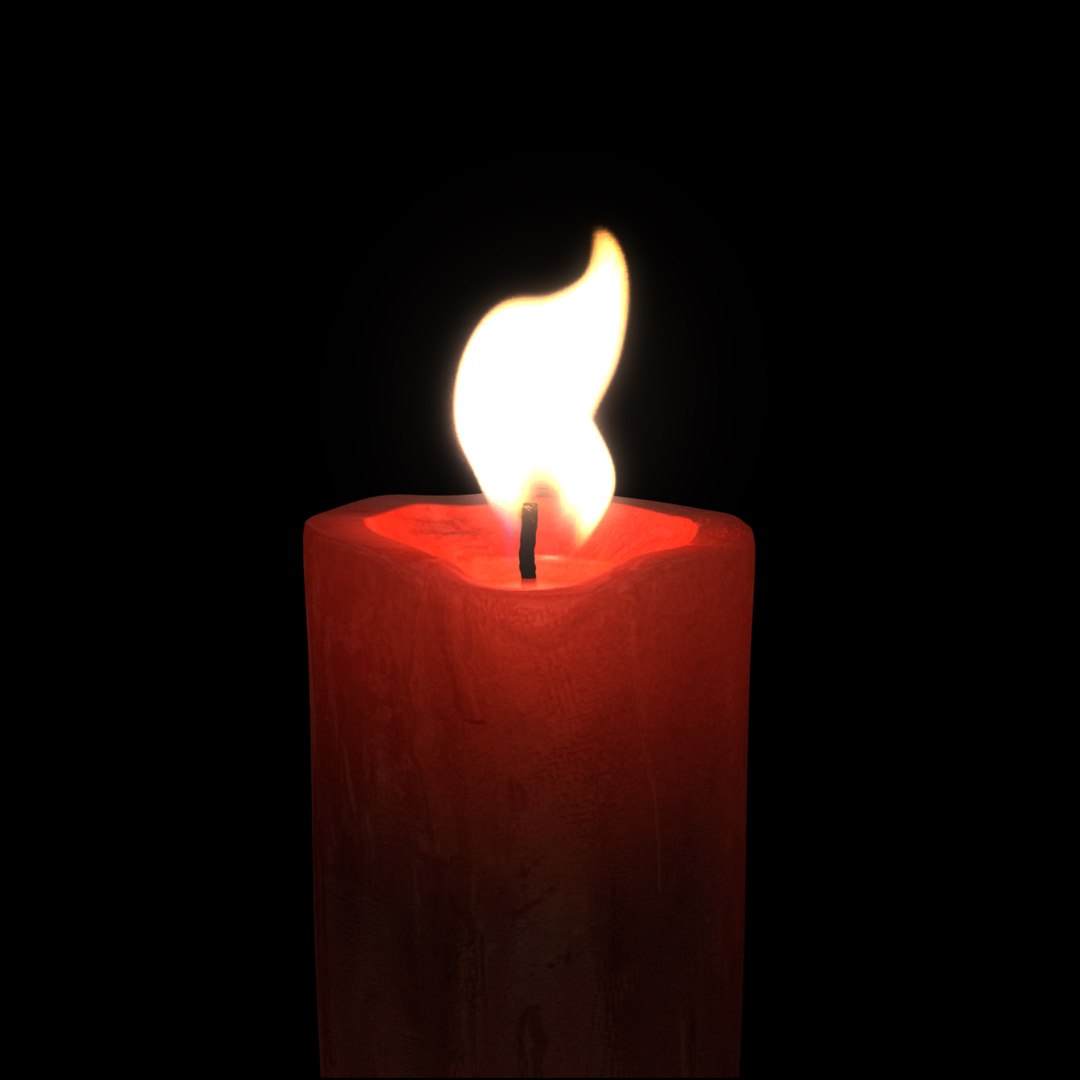 3d Candle Hd Video Flame Model