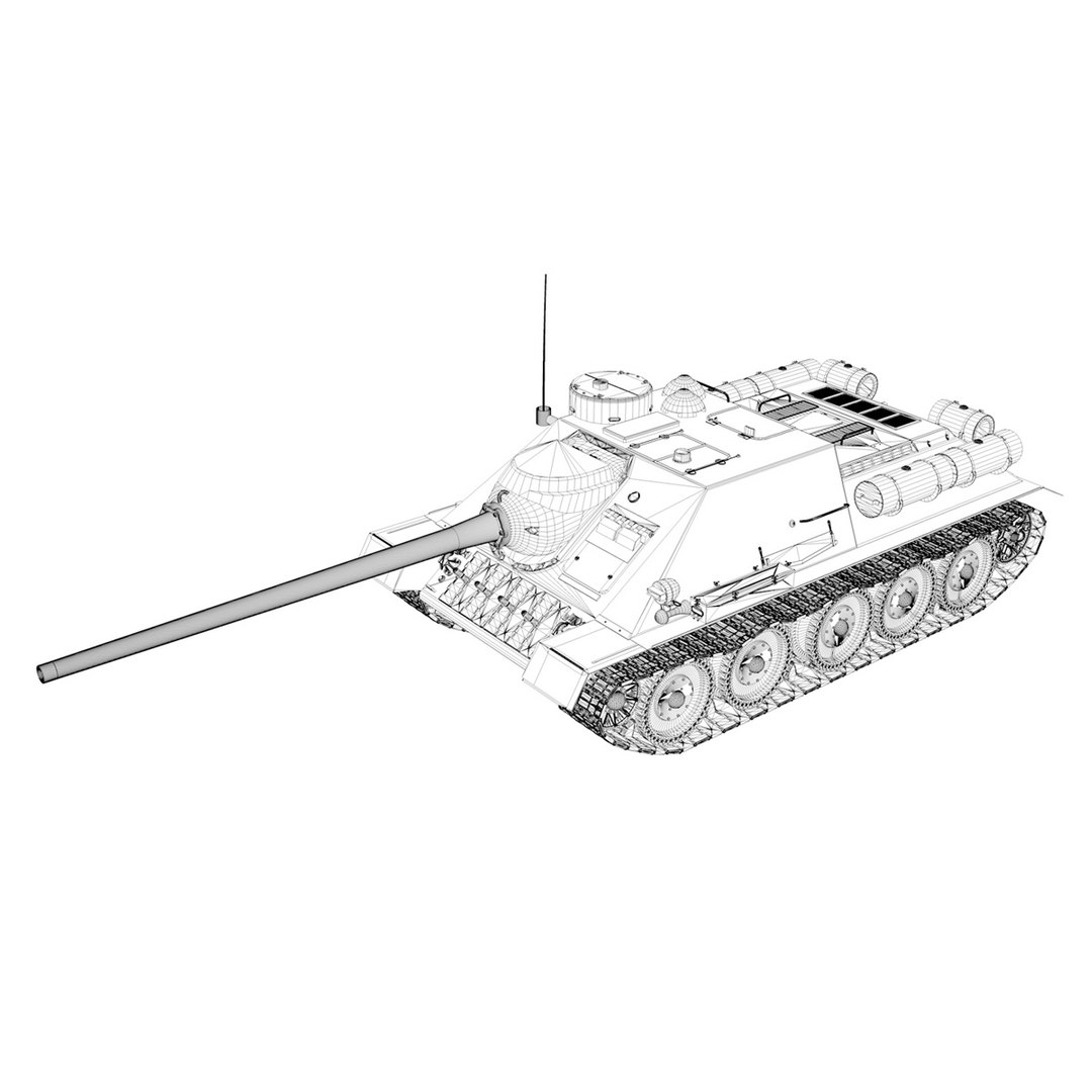 3D Su-100 - Soviet Tank - TurboSquid 1484690