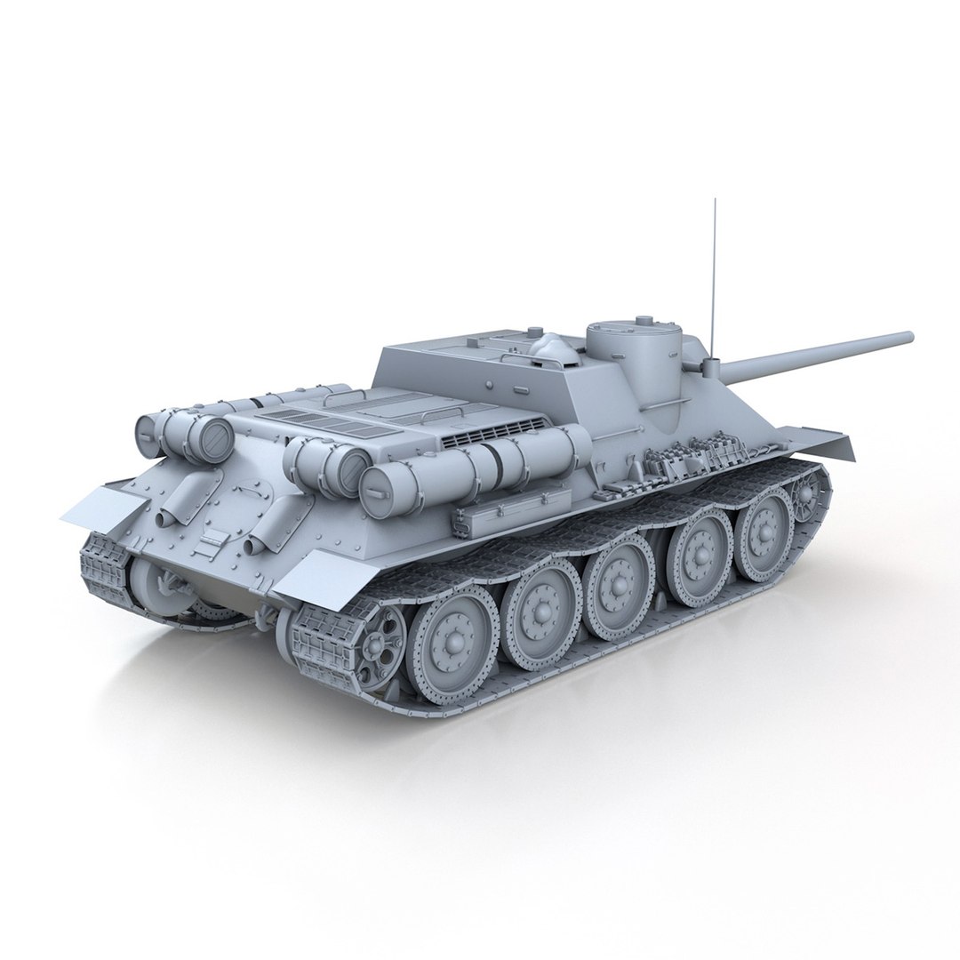 3D Su-100 - Soviet Tank - TurboSquid 1484690