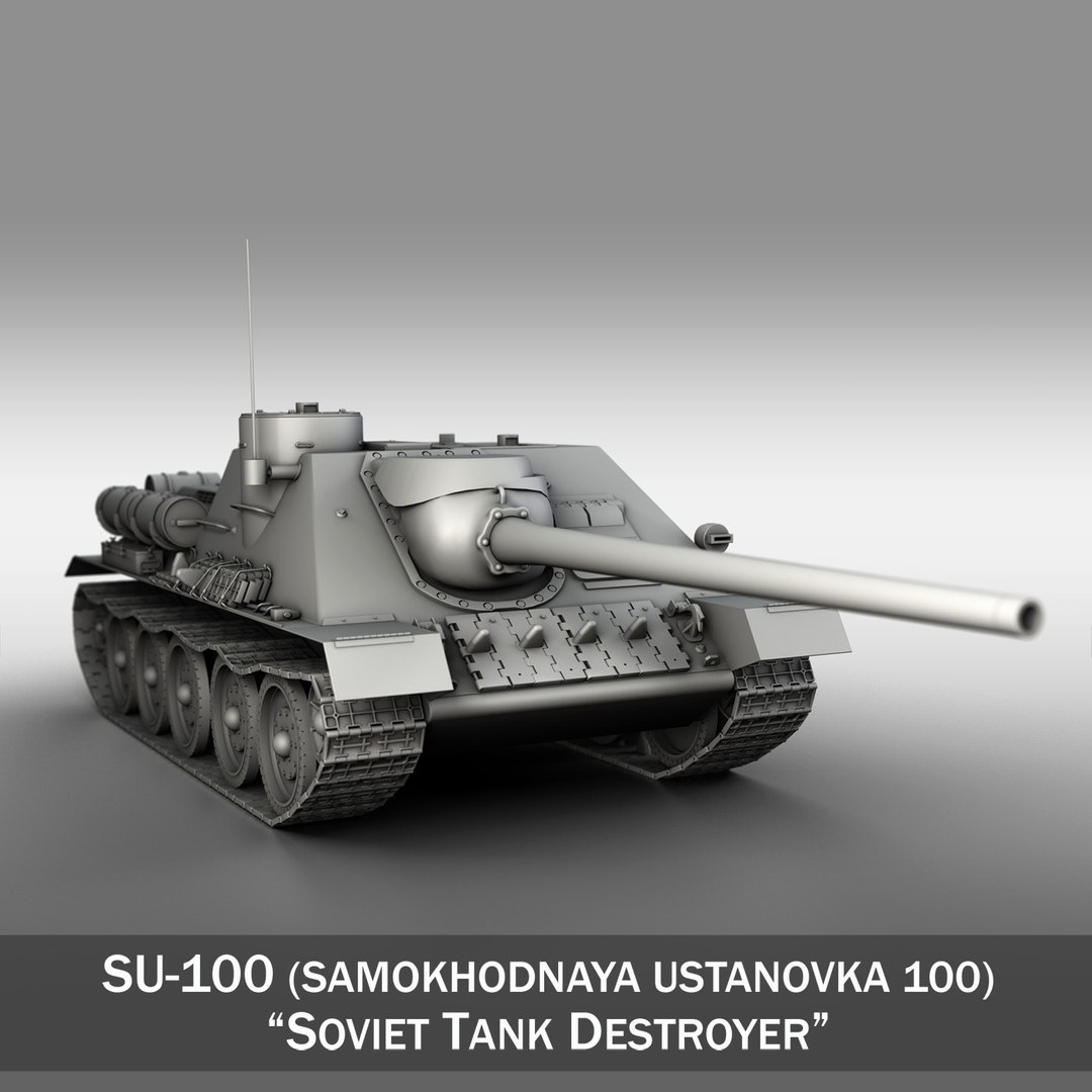 3D Su-100 - Soviet Tank - TurboSquid 1484690