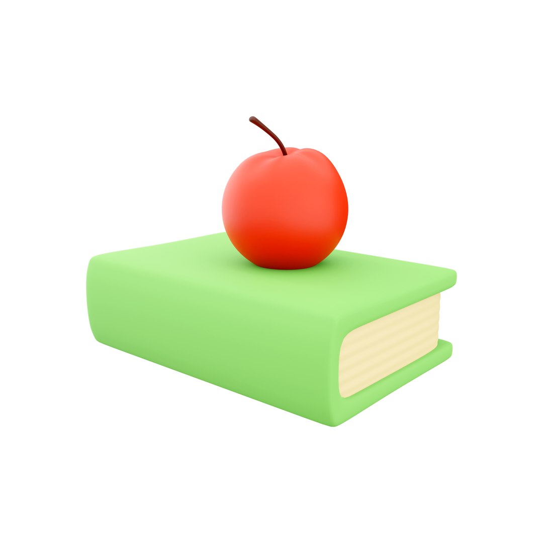 Book Apple 3D Model - TurboSquid 2013938