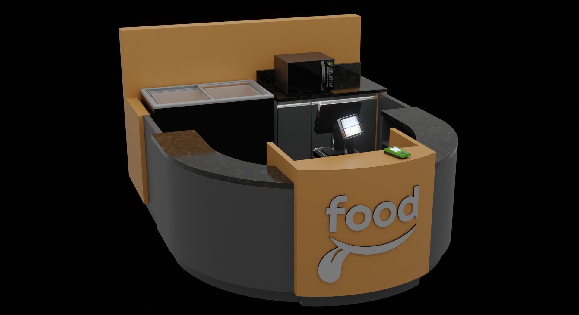 3D Model Food Kiosk - TurboSquid 2223676