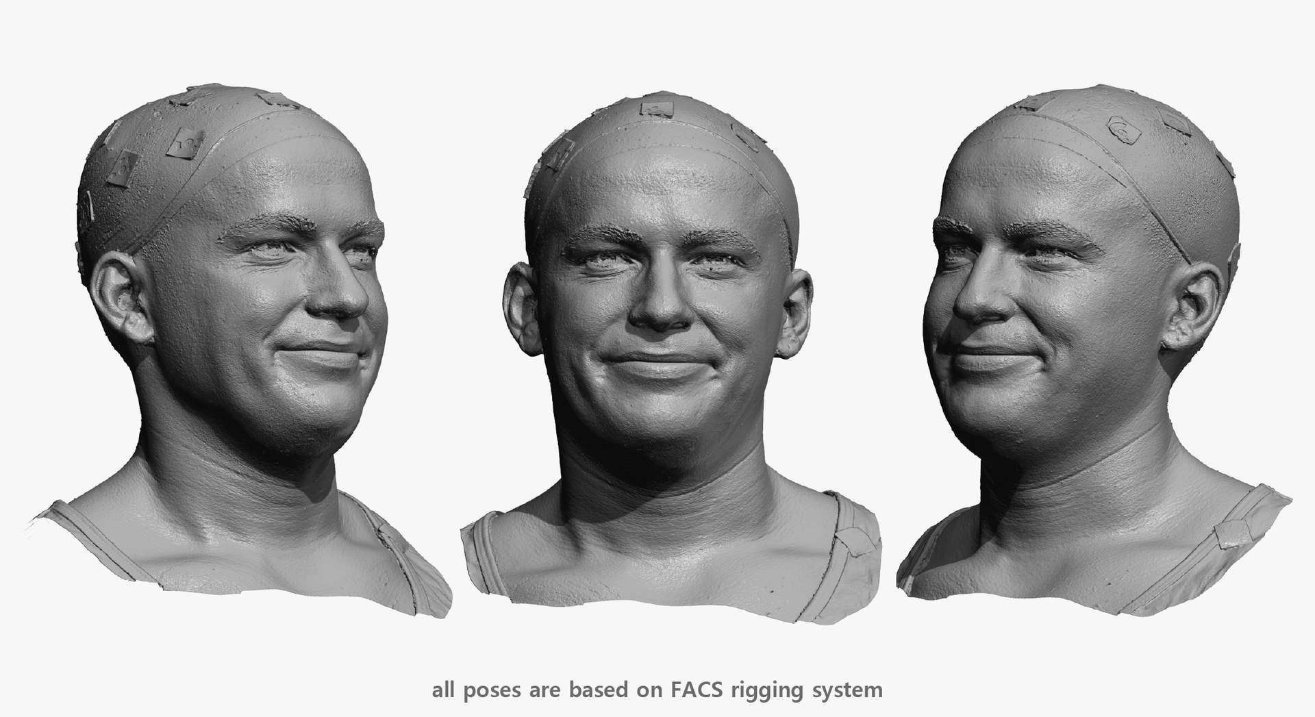 3D Marcus Real Head Detailed Expressions 03 Set 12 Clean Scans ...