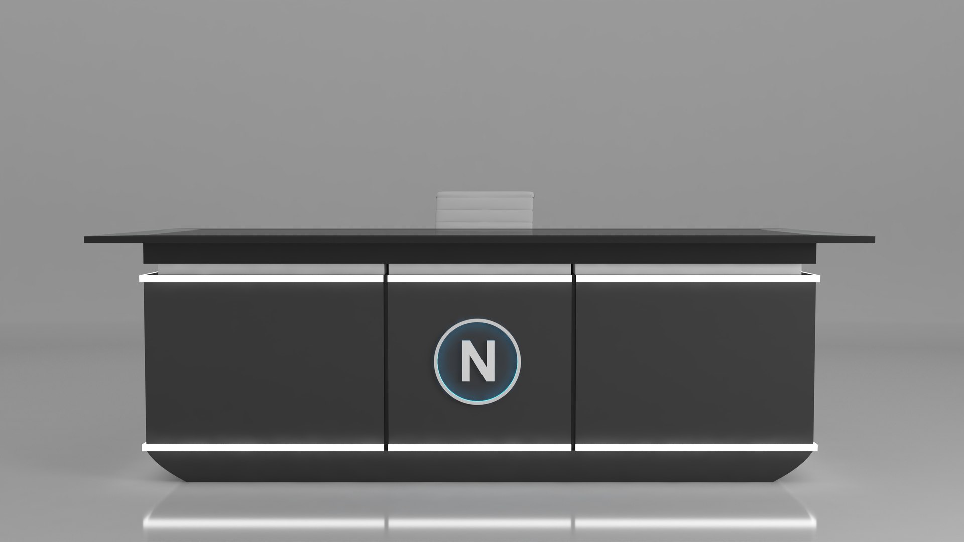 3D 4 Virtual Anchor Desk - TurboSquid 2105279