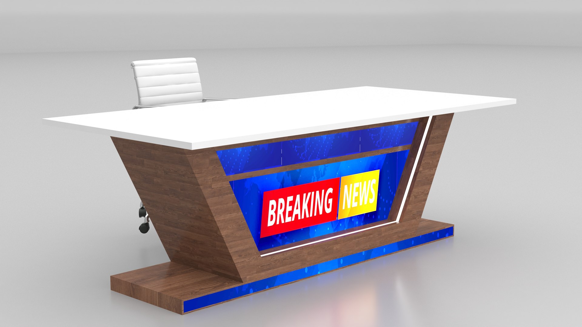 3D 4 Virtual Anchor Desk - TurboSquid 2105279