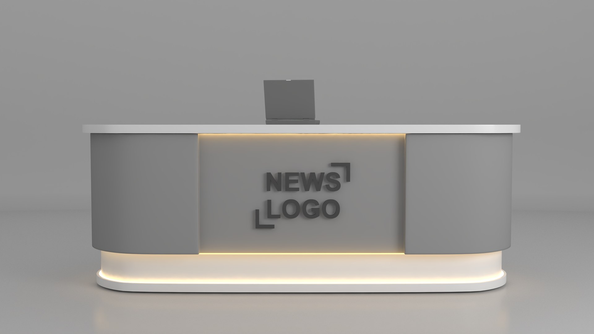 3D 4 Virtual Anchor Desk - TurboSquid 2105279