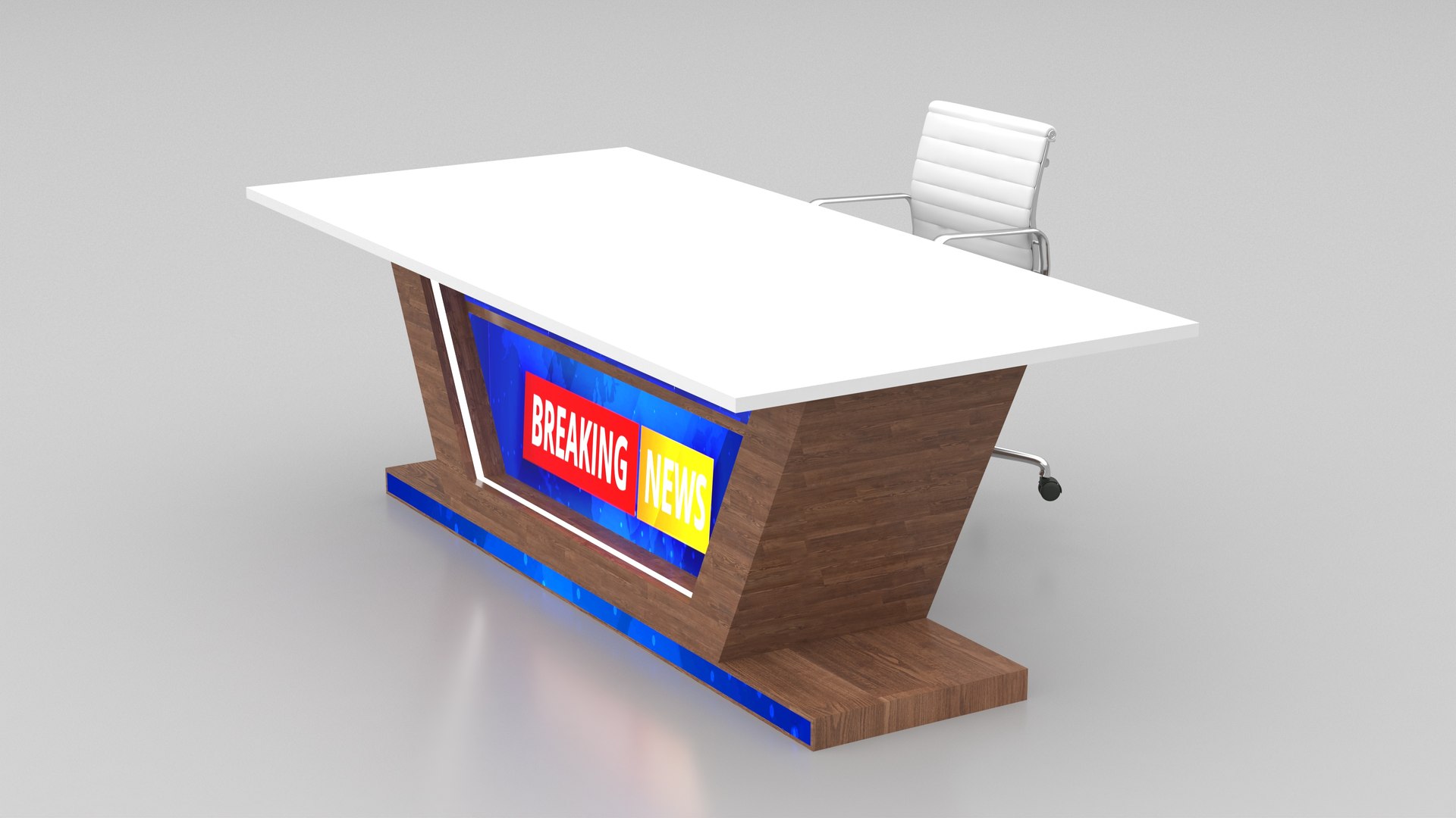 3D 4 Virtual Anchor Desk - TurboSquid 2105279